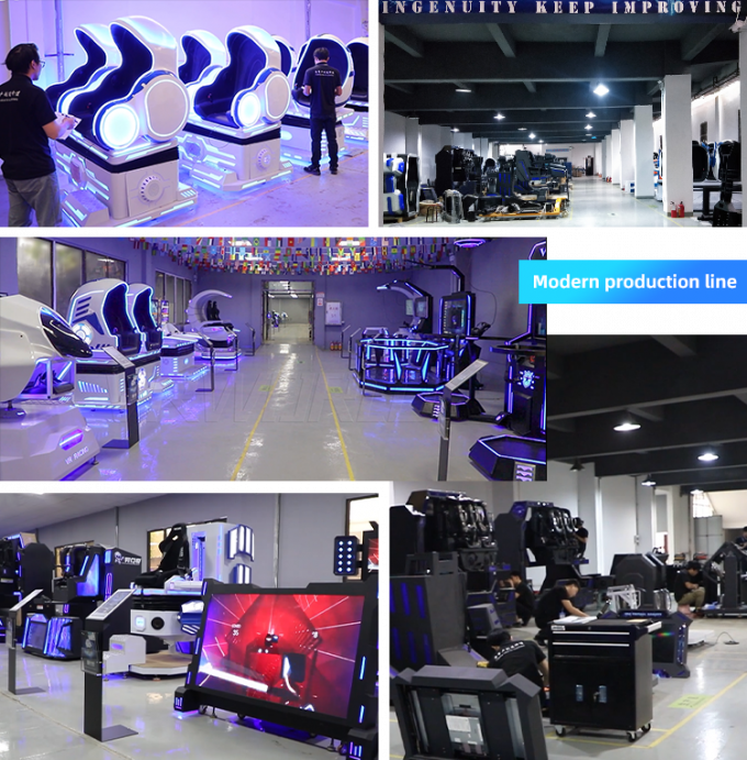 360 Degree 9D VR Simulator 220V VR Arcade Machine With Safety Lock