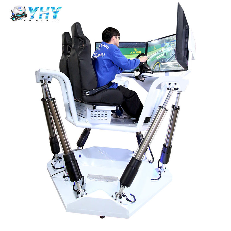 YHY VR 9D Racing Car Simulator 3 Screen F1 Driving Arcade Games Racing ...