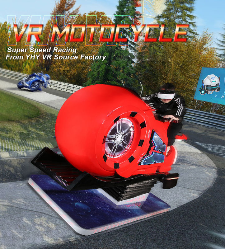 9D VR Racing Simulator Car Crazy Shopping Mall 1.5KW Motorcycle Racing ...