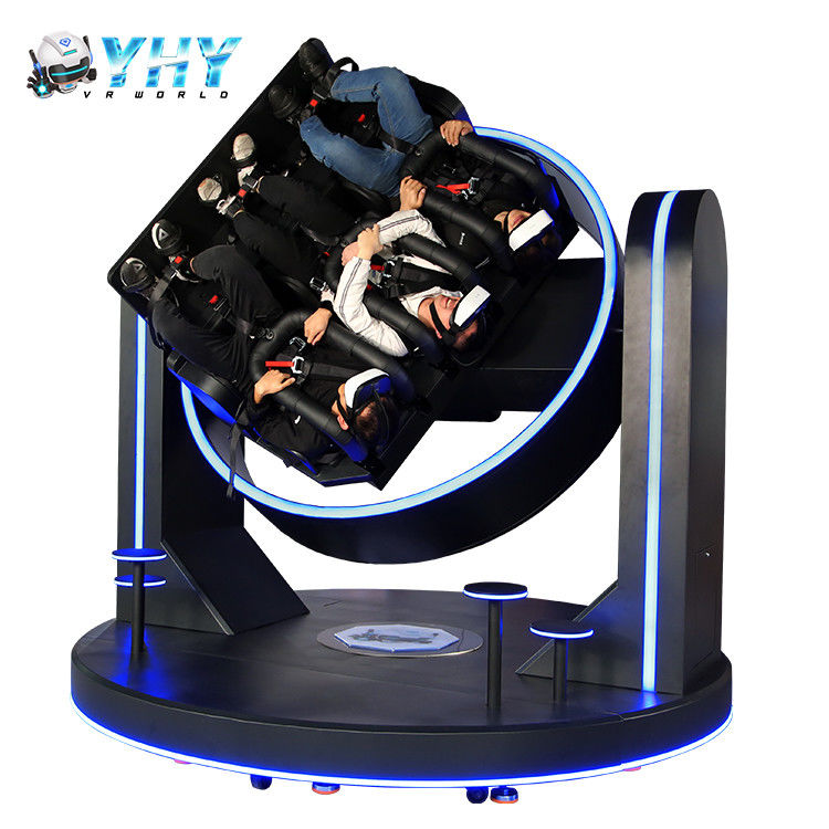 3 Players 1080 Degree 9D VR Simulator Virtual Reality Roller Coaster ...