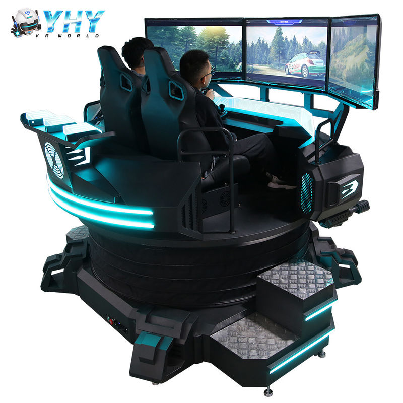 3.0kw Car Game Machine three screen racing simulator 3DOF Electric ...