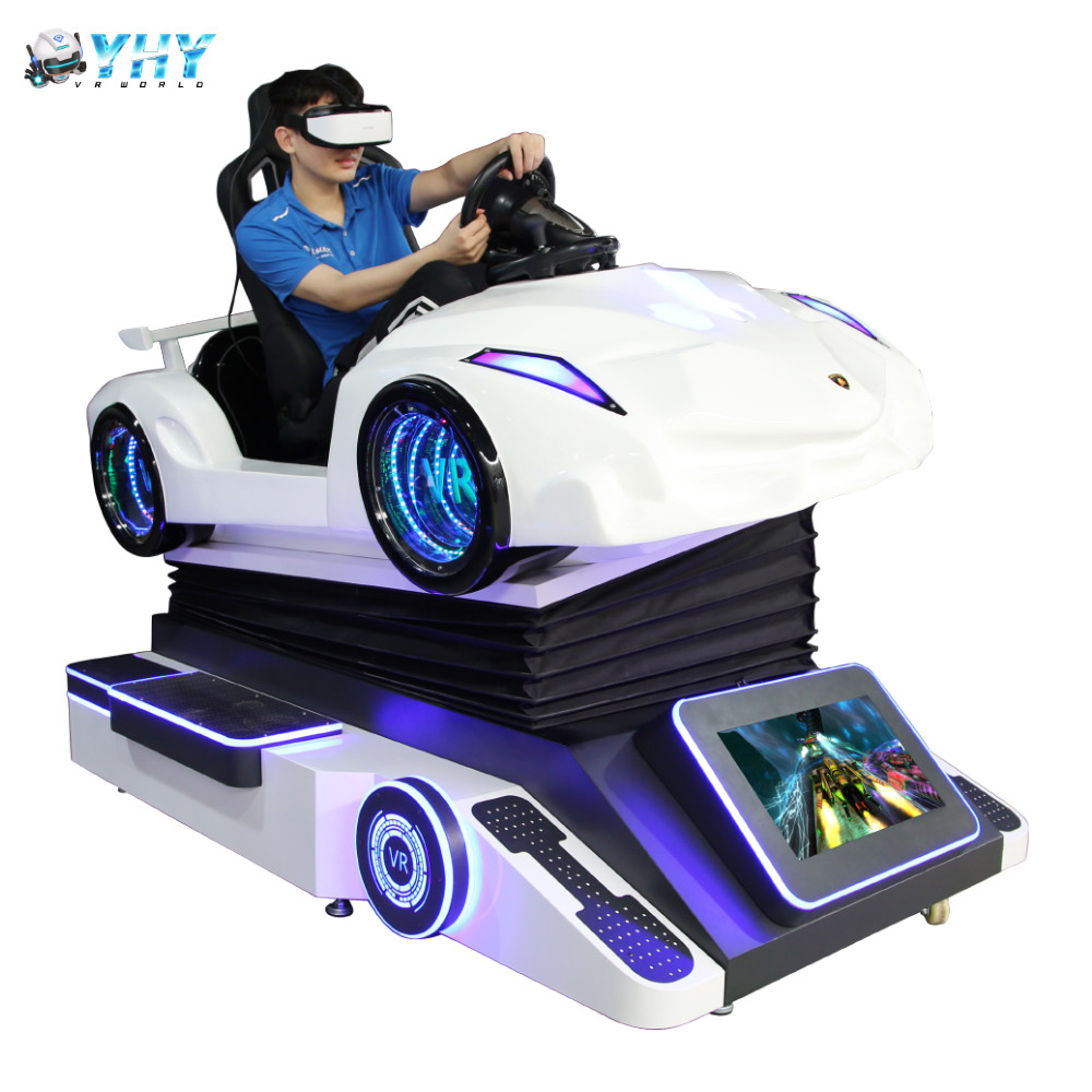 Game Center Dynamic Motion VR Driving Simulator Car With 21'' Screen
