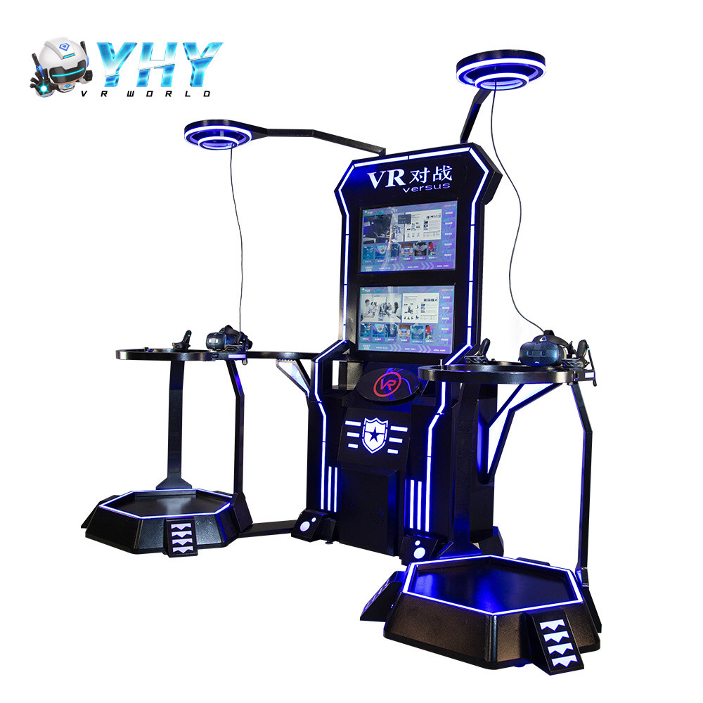 Two Battle Platform Full Motion 9D VR Simulator Space Standing Room ...