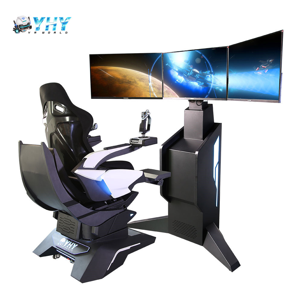 1100W VR Flight Simulators 3 Axis Dynamic Platform 360 Rotate Chair ...