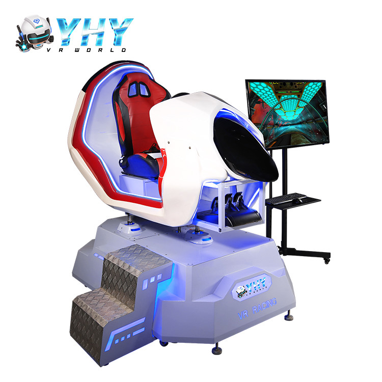 Arcade Game VR Simulator 2.5KW 3 DOF 9D VR Racing Car For Water Park