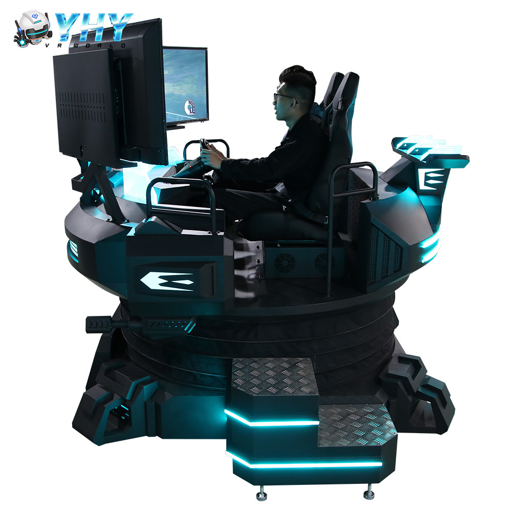 Indoor Circular VR Driving Game Machine With 2 Seats 3000w