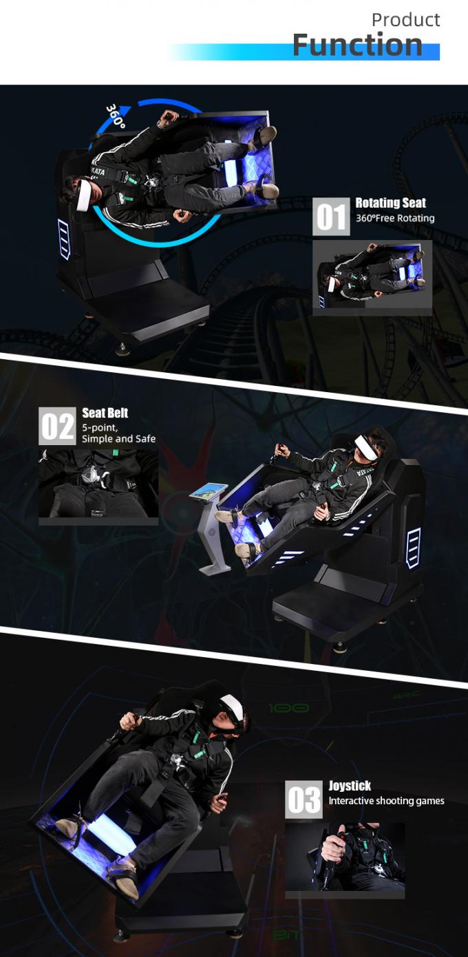Mini 360 9D VR Cinema Theme Park Ergonomic Roller Coaster Simulator Machine