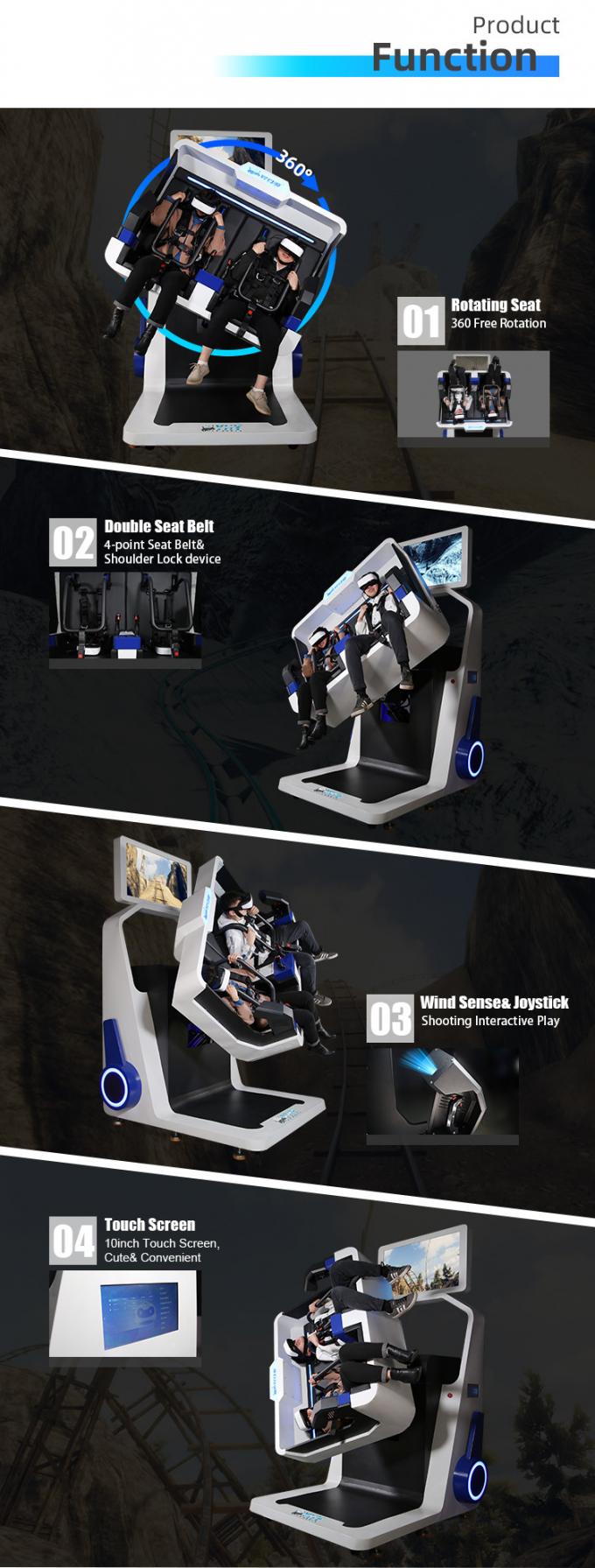 2 Seats VR Simulator Roller Coaster